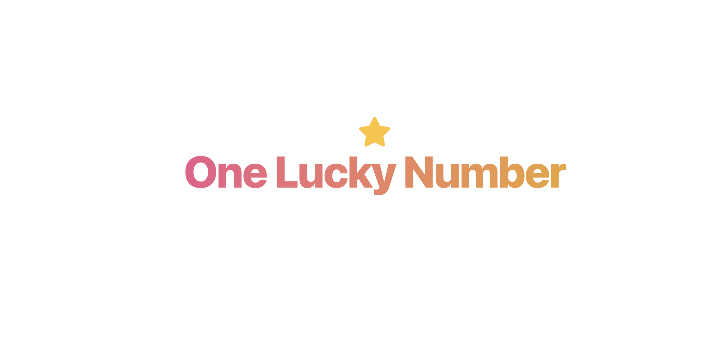 One Lucky Number • oneluckynumber.com